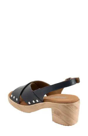 Softwalk Florence Slingback Platform Sandal - Navy