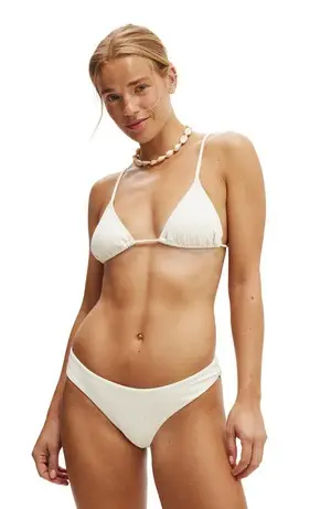 Cotton:on COTTON ON BODY Micro Slider Triangle Bikini Top Coconut Milk Rib