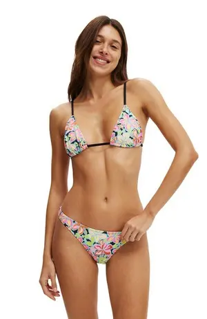 Cotton:on COTTON ON BODY Micro Slider Triangle Bikini Top Hayley Hibiscus