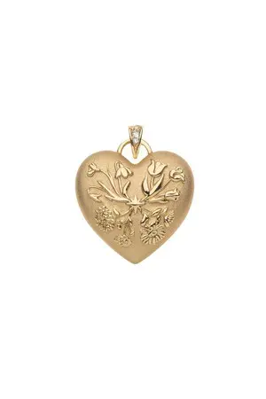 JANE WIN Hope Through All The Seasons Heart Pendant - Gold