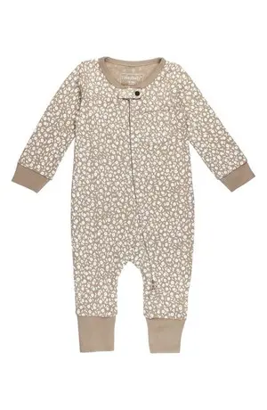 L'OVEDBABY Print Organic Cotton Romper - Oatmeal Ditsy Floral