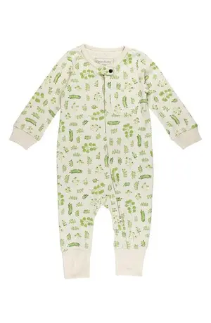 L'OVEDBABY Print Organic Cotton Romper - Stone Botanica