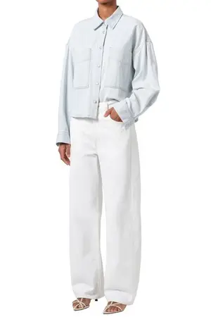 AGOLDE Myah Snap-up Denim Shirt