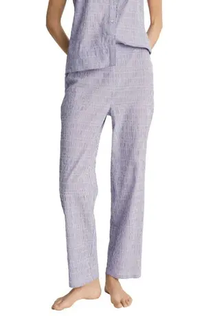 Mango Stripe Stretch Cotton Pajama Pants - Lilac