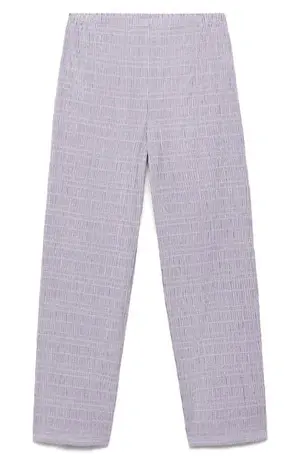 Mango Stripe Stretch Cotton Pajama Pants - Lilac