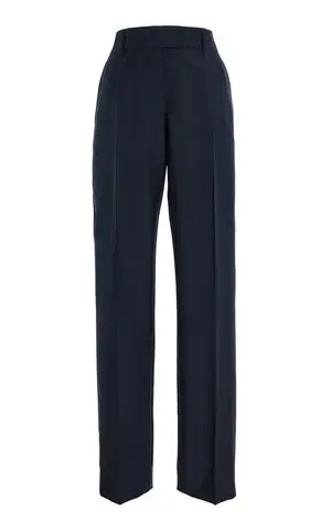 Miu Miu Mohair-wool Tailored Trousers - Navy