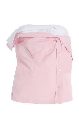 Miu Miu Cotton Poplin Bustier Top