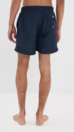 BATHER Midnight Crescendo Swim Trunks - Navy
