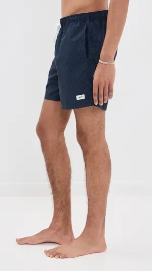 BATHER Midnight Crescendo Swim Trunks - Navy