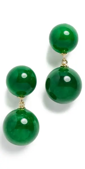 Lié Studio Hannah Agate Earrings - Green Agate