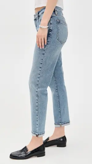 FRAME The Borrowed Straight Leg Jeans