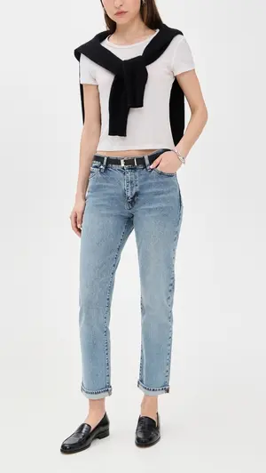 FRAME The Borrowed Straight Leg Jeans