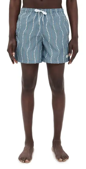 BATHER Bather Ash Tidal Current Swim Trunks 5.5 Grey