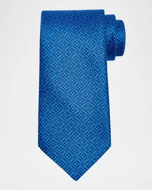 Stefano Ricci Stefano Ricci Geometric Print Neck Tie Blue