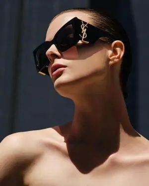 Saint Laurent Blaze Cat-eye Sunglasses - Brown