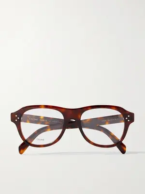 Celine Aviator-style Optical Glasses - Tortoiseshell