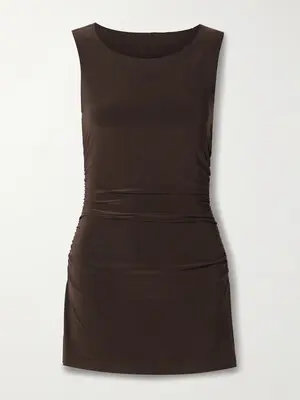 Norma Kamali Pickleball Ruched Mini Dress