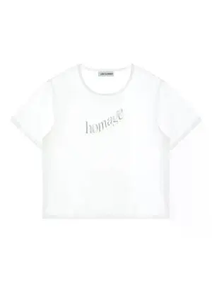 LOW CLASSIC Cropped T-shirt - White