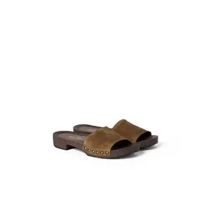 Miu Miu Faded Suede Clogs