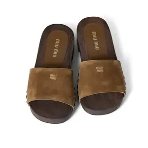 Miu Miu Faded Suede Clogs