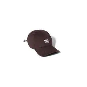 Miu Miu Denim Baseball Cap - Amaranth/forest Green