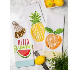 DESIGN IMPORTS Set/3 Hello Summer Kitchen Towel S