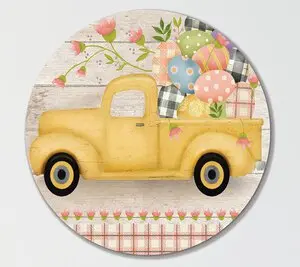 COURTSIDE MARKET Truck Easter 15x15 Circular Ar Tboard - One-color