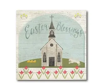 COURTSIDE MARKET Easter Blessings 16x16 Canvas Wall Art