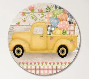 COURTSIDE MARKET Truck Easter 12x12 Circular Ar Tboard - One-color