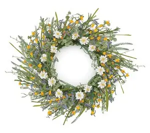 TEMP-TATIONS 22' Mixed Floral Wreath - One-color
