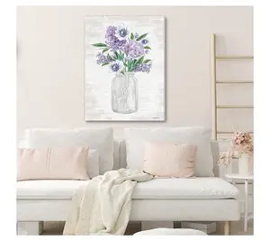 COURTSIDE MARKET Spring Bouquet Violet 30x40 Ca Nvas Wall Art - One-color
