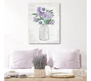 COURTSIDE MARKET Spring Bouquet Violet 20x24 Ca Nvas Wall Art - One-color