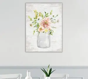 COURTSIDE MARKET Spring Floral Bouquet Blush 16 X20 Canvas Wall - One-color
