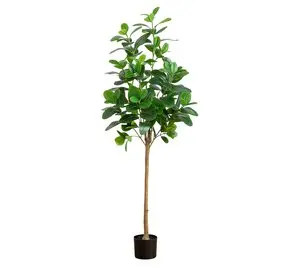 NEARLY NATURAL 5' Artificial Audrey Ficus Tree - One-color