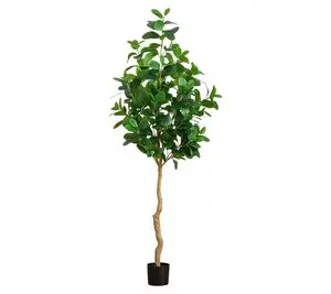 NEARLY NATURAL 7' Artificial Audrey Ficus Tree - One-color