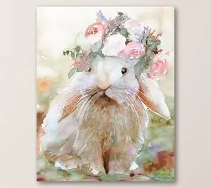 COURTSIDE MARKET Bunny Sophie 30x40 Canvas Wall Art - One-color