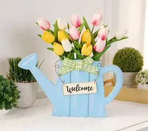 VALERIE PARR HILL As Is Spring Welcome Sign With Tulips Valerie - One-color