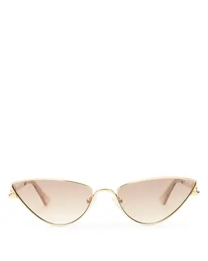 Le Specs The Soiree 60mm Cat Eye Sunglasses - Gold