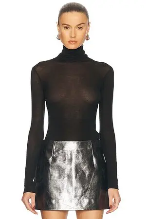 Renggli Sheer Jersey Turtleneck