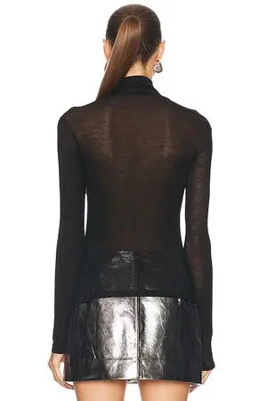 Renggli Sheer Jersey Turtleneck