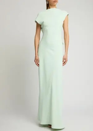 Oddmuse Drape Back Twill Maxi Dress - Mint