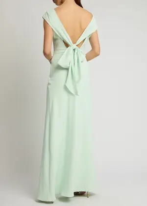 Oddmuse Drape Back Twill Maxi Dress - Mint