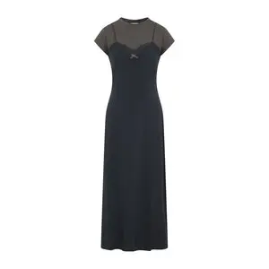Acne Studios Acne Studios Layered Jersey Dress - Grey