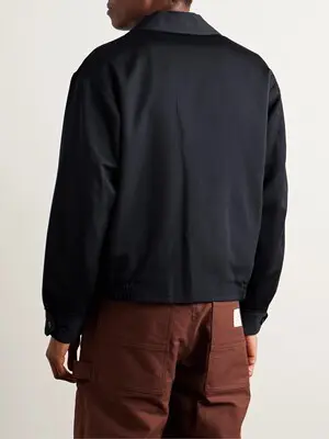 Visvim Mayfield Velour-trimmed Wool And Linen-blend Bomber Jacket