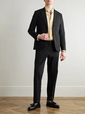 Mr P. James Tapered Stretch-cotton Seersucker Suit Trousers