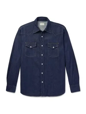 KAPITAL KAPITAL - Husky Denim Western Shirt - Men - Blue - 1