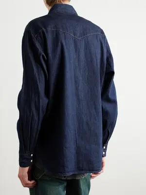 Kapital Husky Denim Western Shirt - Blue