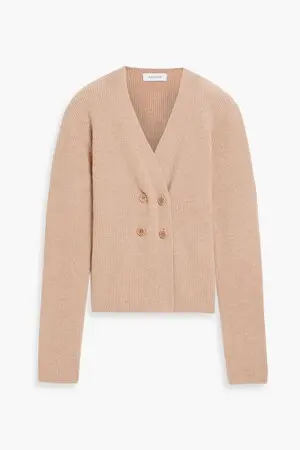 Naadam Double-breasted Ribbed Cashmere Cardigan