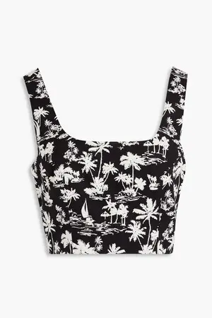 Maje Cropped Printed Top