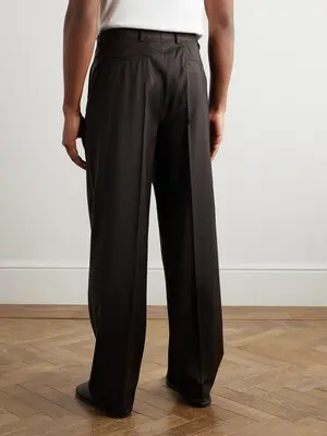 Brioni Capri Wide-leg Wool-blend Trousers
